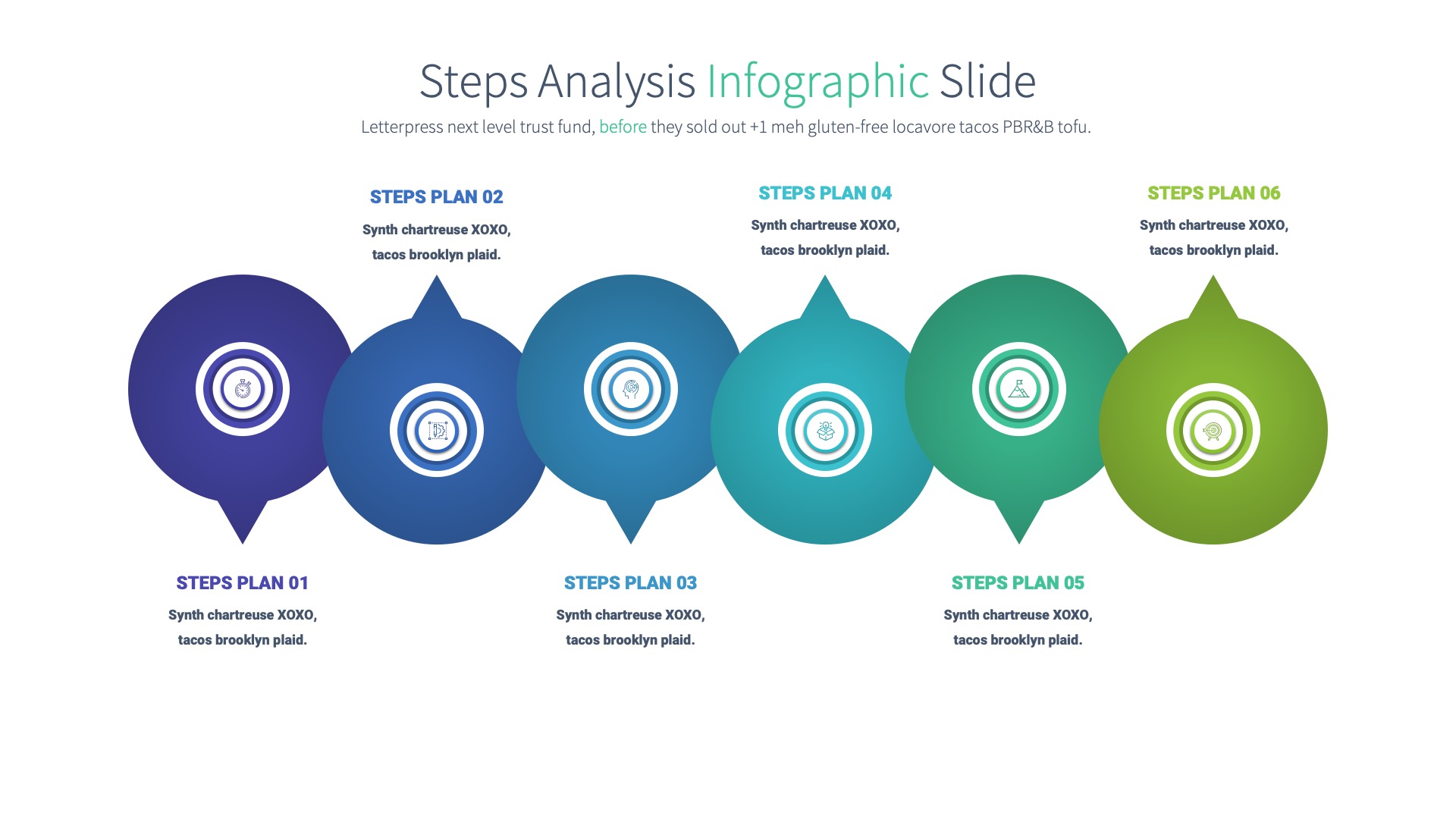 Steps Analysis - PowerPoint Infographics Slides, Presentation Templates