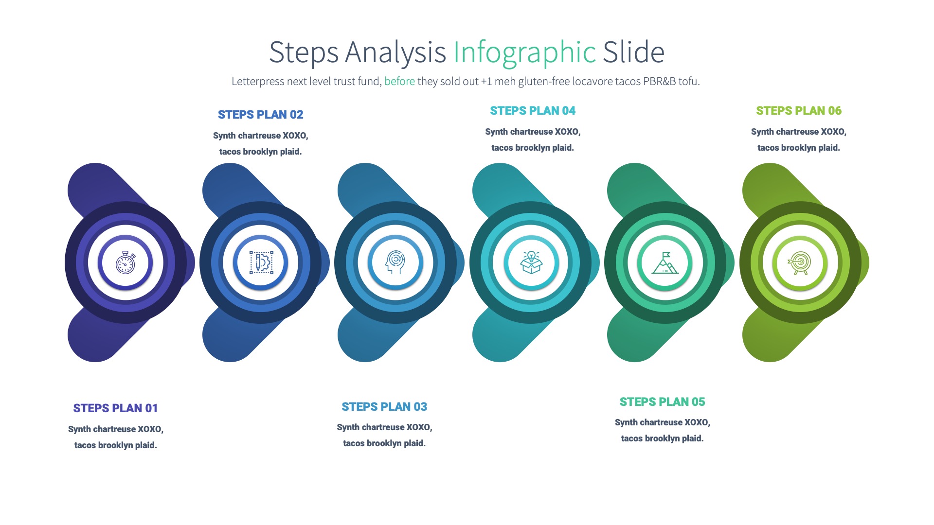 Steps Analysis - PowerPoint Infographics Slides, Presentation Templates