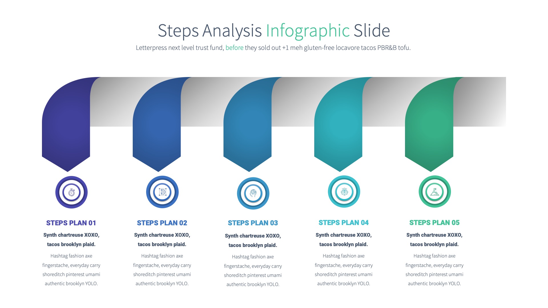 Steps Analysis - PowerPoint Infographics Slides, Presentation Templates
