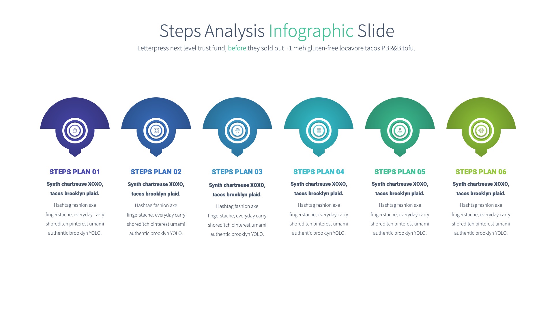 Steps Analysis - PowerPoint Infographics Slides, Presentation Templates