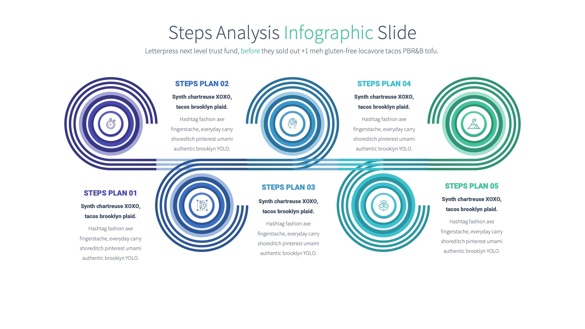 Steps Analysis - PowerPoint Infographics Slides, Presentation Templates