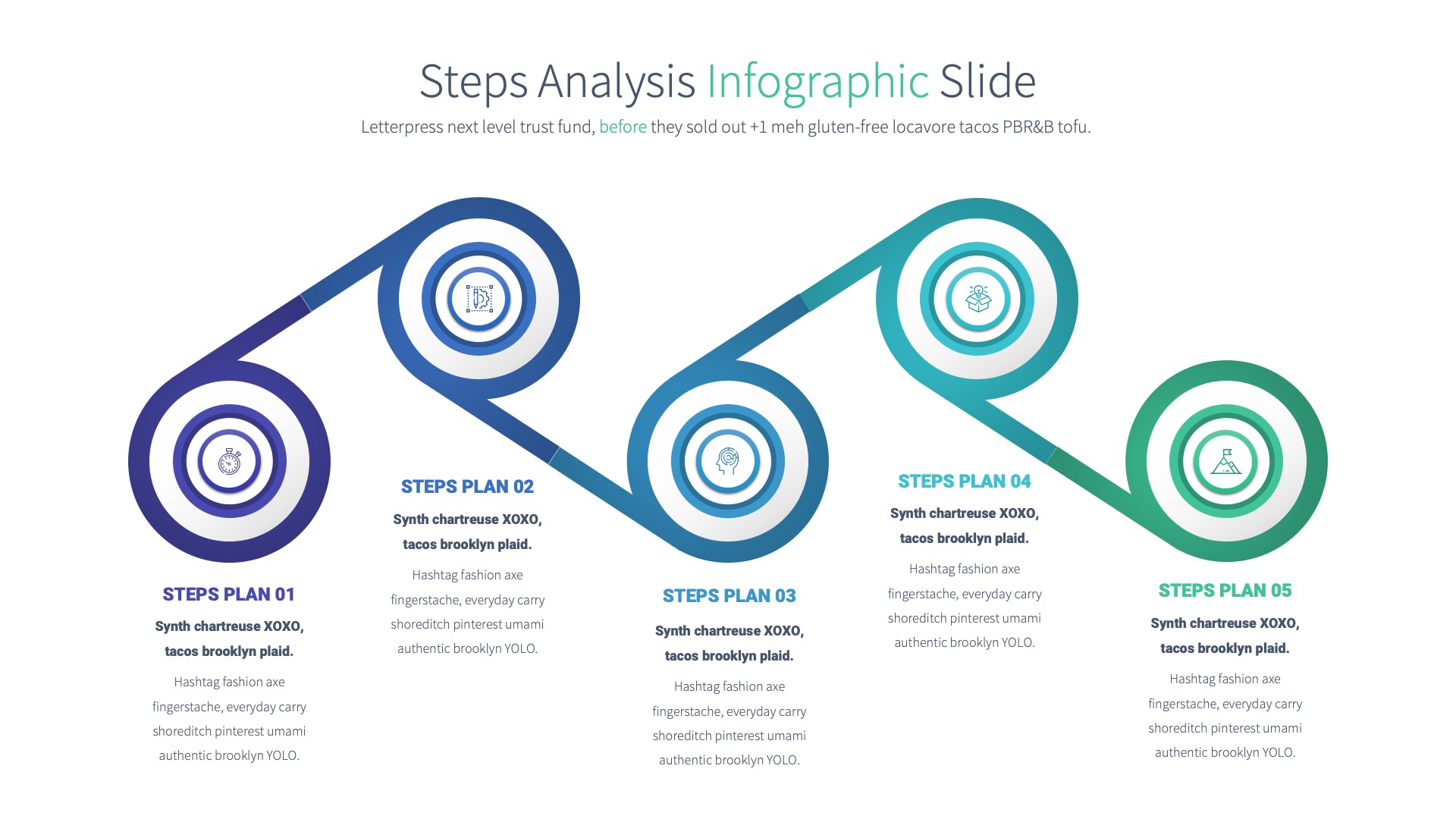 Steps Analysis - PowerPoint Infographics Slides, Presentation Templates