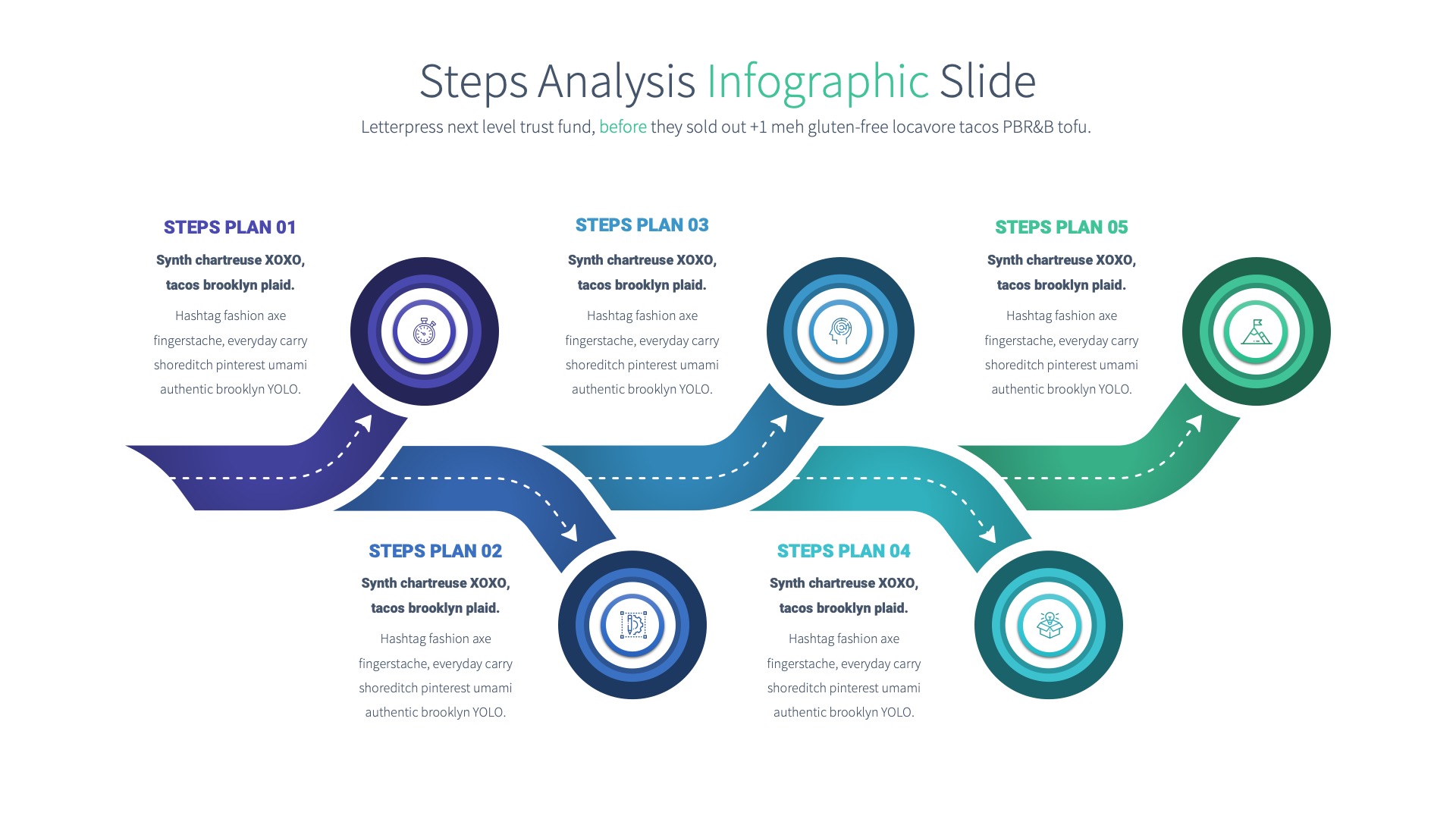 Steps Analysis - PowerPoint Infographics Slides, Presentation Templates