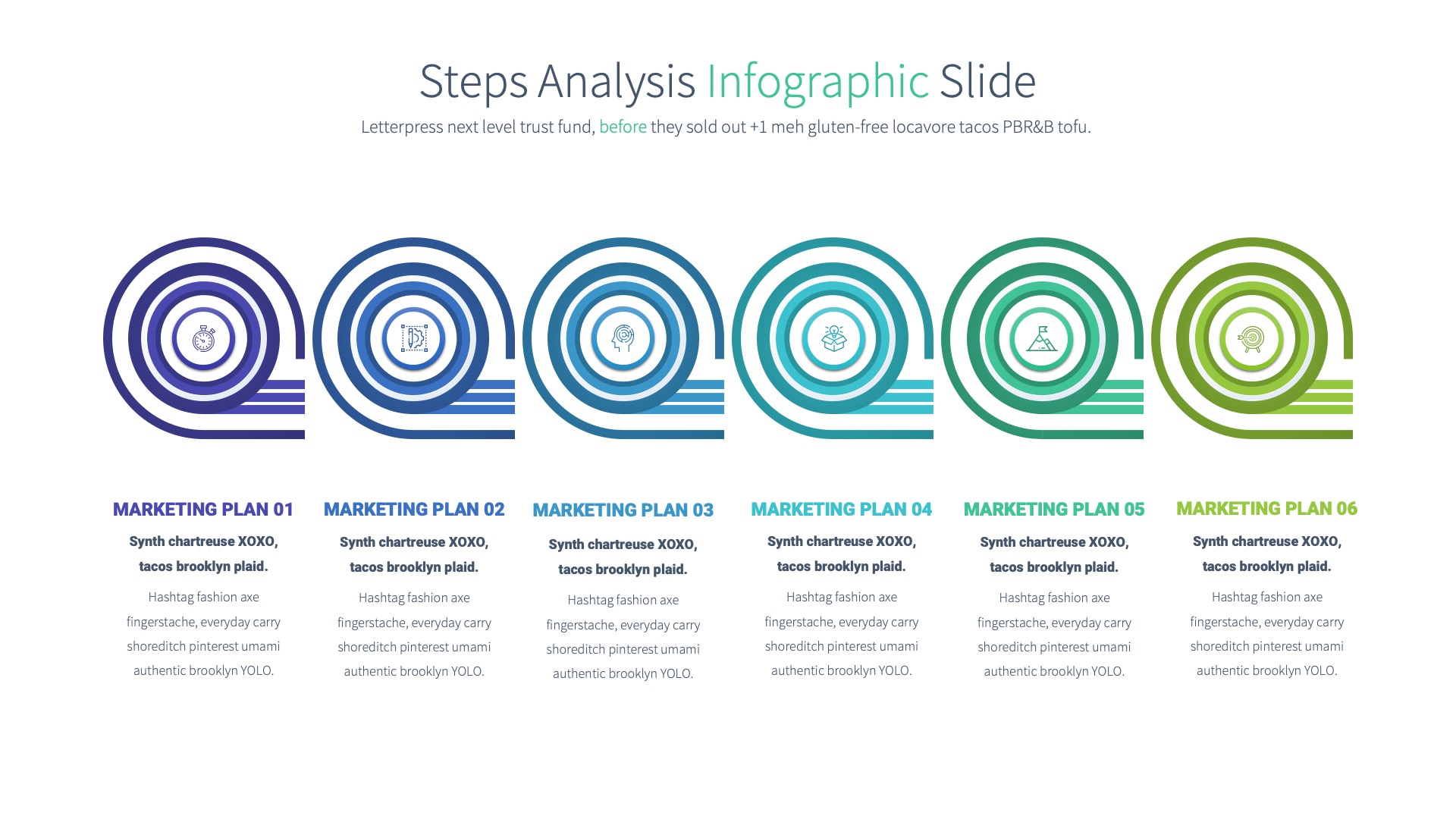 Steps Analysis - PowerPoint Infographics Slides, Presentation Templates