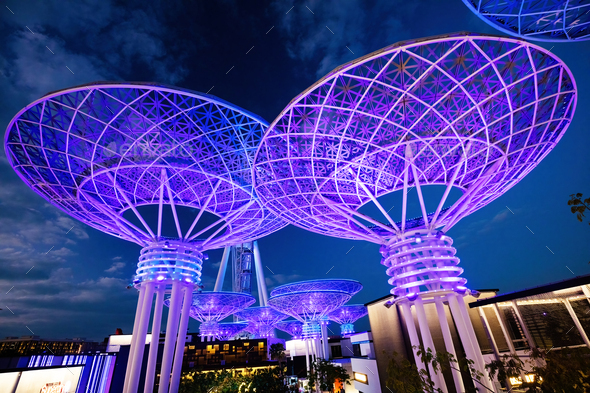 Dubai Super Trees tourist attraction, UAE Stock Photo by photocreo