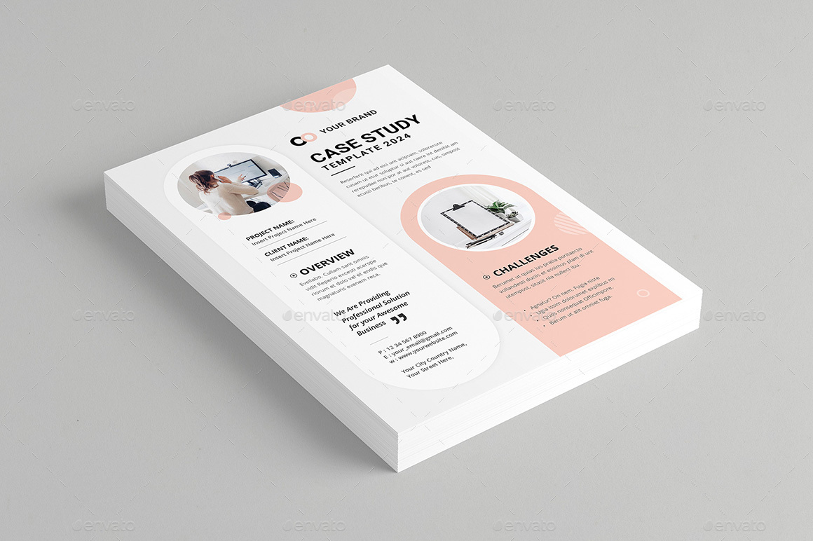 Case Study Template, Print Templates | GraphicRiver