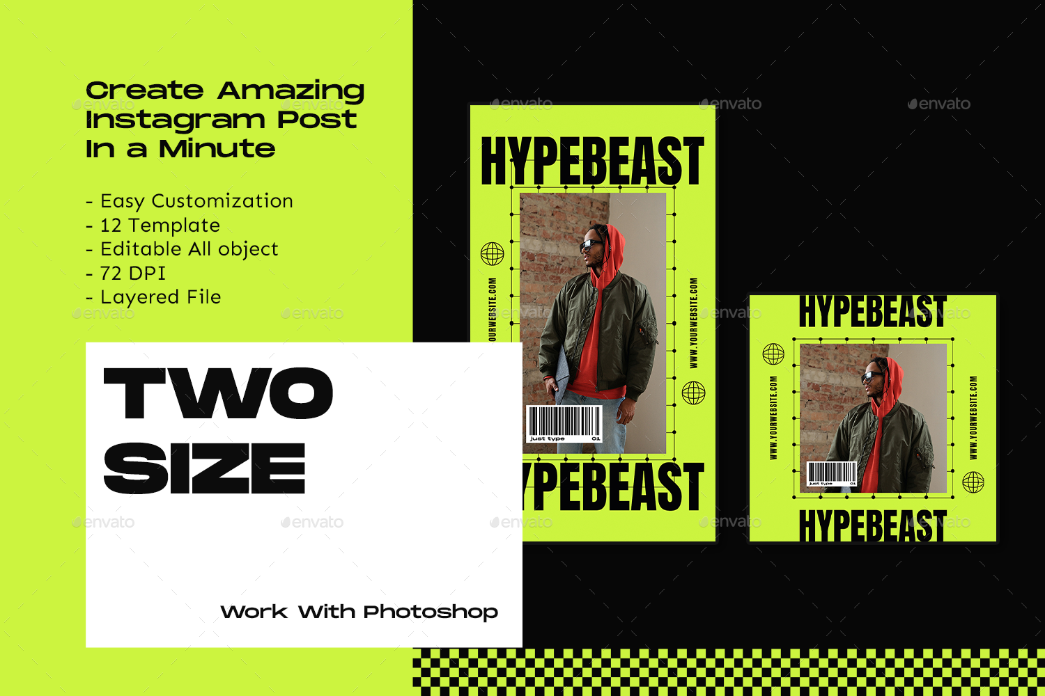 Outsor Streetwear Fashion Instagram Template, Web Elements | GraphicRiver