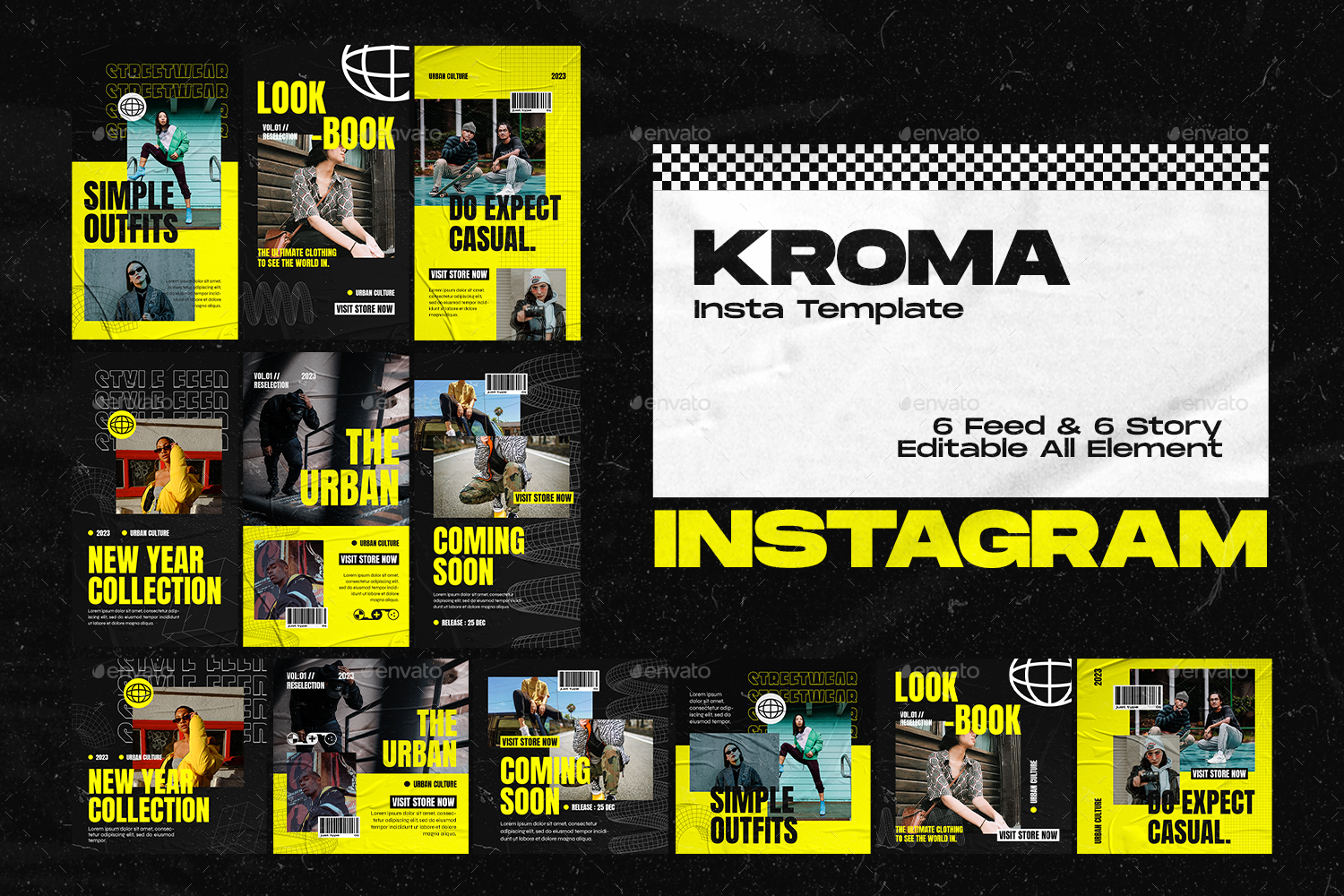 Kroma Instagram Template, Web Elements | GraphicRiver