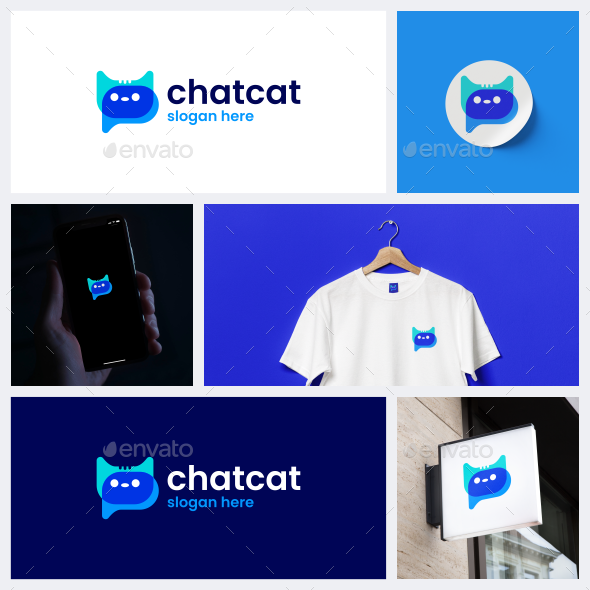 Cat Chat Logo, Logo Templates | GraphicRiver