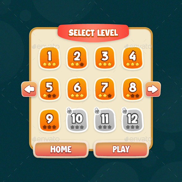 Game UI Kit In Cartoon Style, Game Assets | GraphicRiver