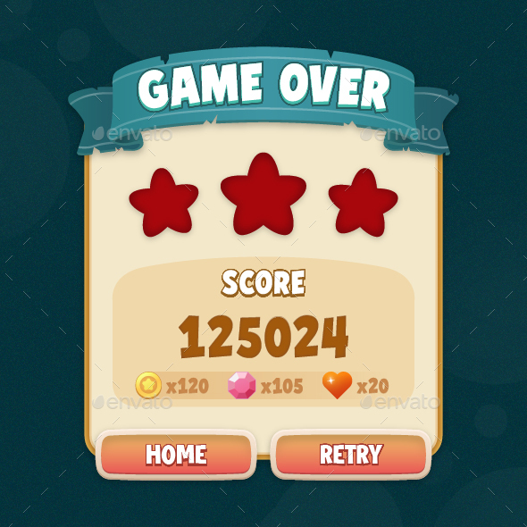 Game UI Kit In Cartoon Style, Game Assets | GraphicRiver