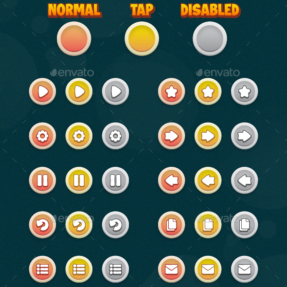 Game UI Kit In Cartoon Style, Game Assets | GraphicRiver