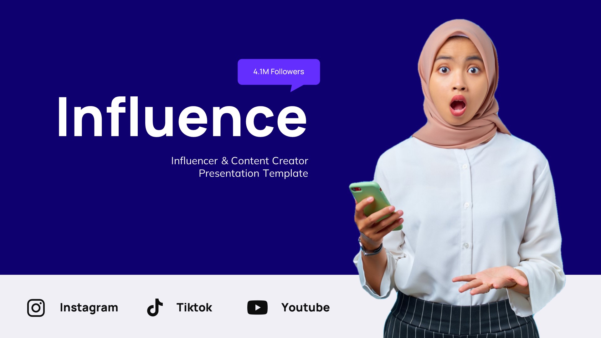 Influence - Influencer & Content Creator PowerPoint Template ...