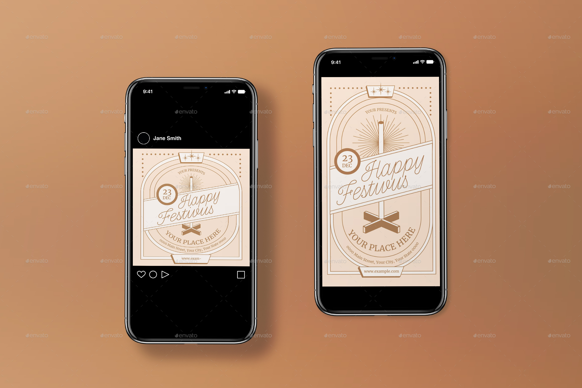 Pink Modern Festivus Flyer Set, Print Templates | GraphicRiver