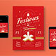 Red Modern Flat Design Festivus Flyer Set, Print Templates | GraphicRiver