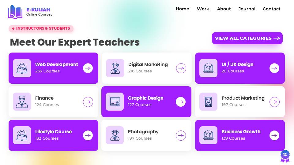 E-Kuliah - Education & Learning PowerPoint Template, Presentation Templates