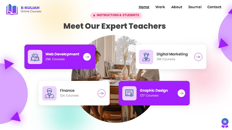 E-Kuliah - Education & Learning PowerPoint Template, Presentation Templates