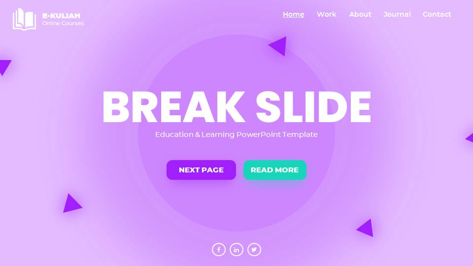 E-Kuliah - Education & Learning PowerPoint Template, Presentation Templates