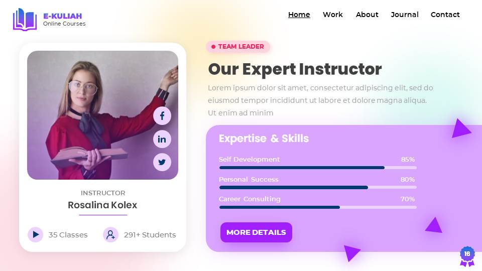 E-Kuliah - Education & Learning PowerPoint Template, Presentation Templates