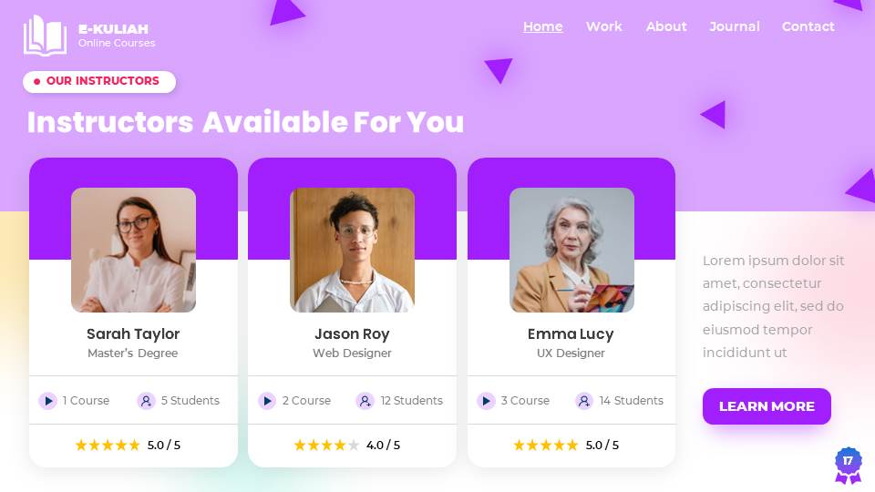 E-Kuliah - Education & Learning PowerPoint Template, Presentation Templates