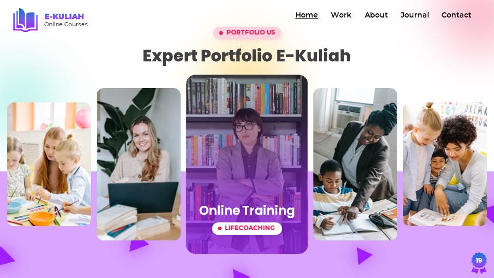 E-Kuliah - Education & Learning PowerPoint Template, Presentation Templates