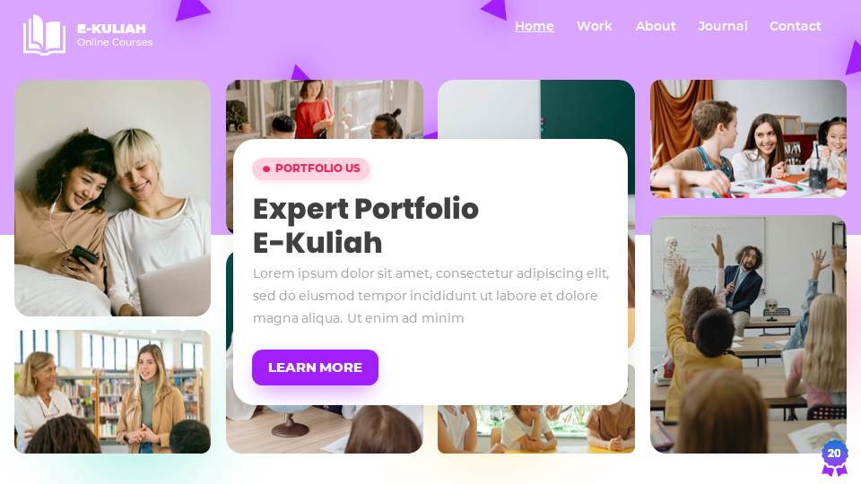E-Kuliah - Education & Learning PowerPoint Template, Presentation Templates