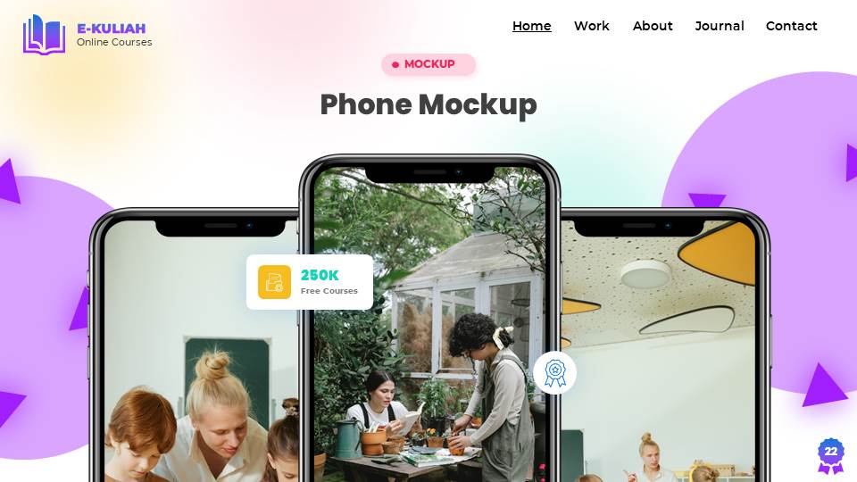 E-Kuliah - Education & Learning PowerPoint Template, Presentation Templates