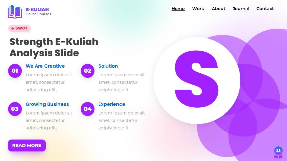 E-Kuliah - Education & Learning PowerPoint Template, Presentation Templates