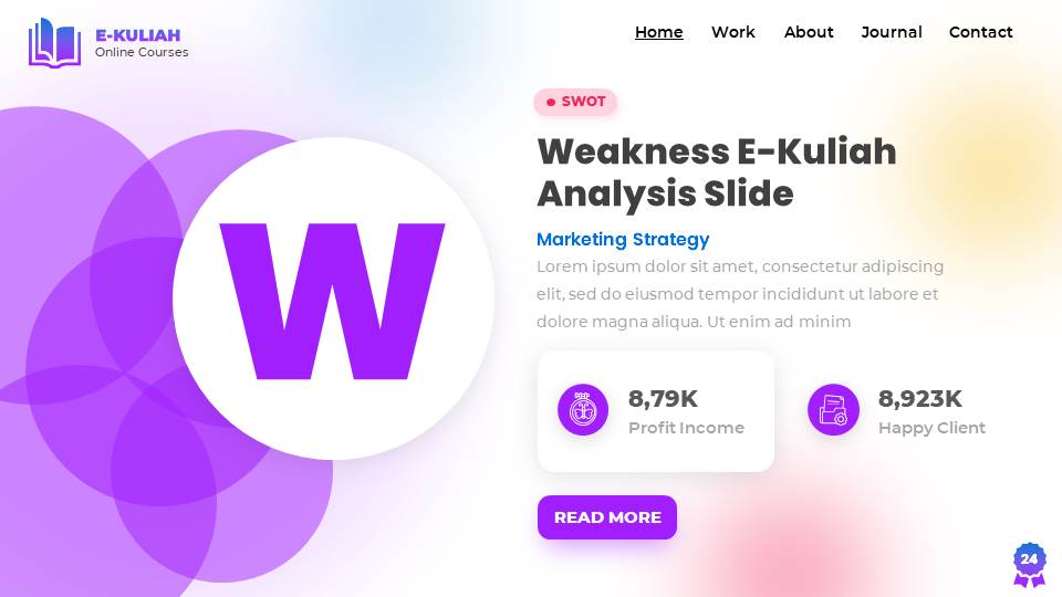 E-Kuliah - Education & Learning PowerPoint Template, Presentation Templates