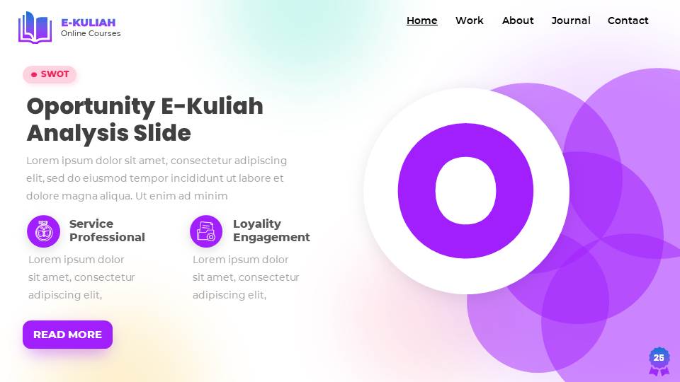 E-Kuliah - Education & Learning PowerPoint Template, Presentation Templates