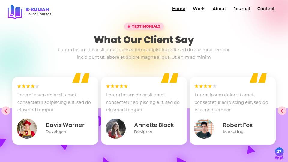 E-Kuliah - Education & Learning PowerPoint Template, Presentation Templates