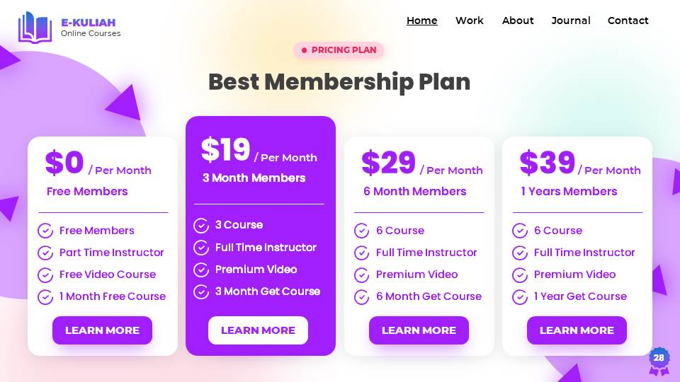 E-Kuliah - Education & Learning PowerPoint Template, Presentation Templates
