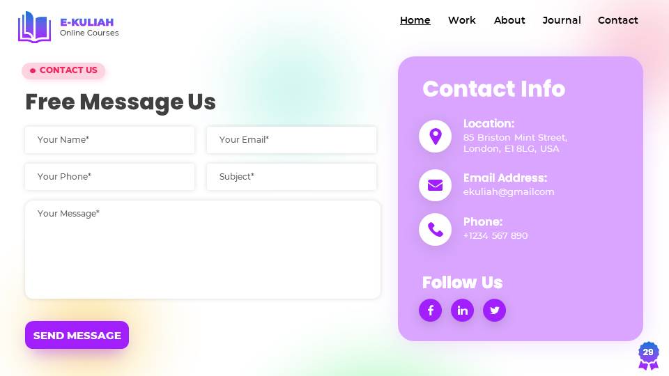 E-Kuliah - Education & Learning PowerPoint Template, Presentation Templates