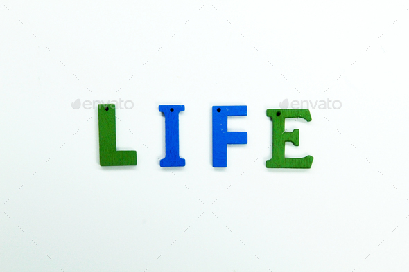 letters of the alphabet with the word life. concept of life Stock Photo ...