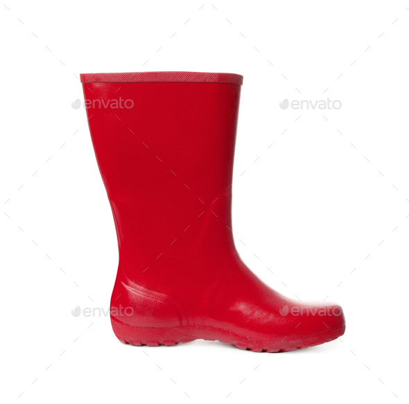 Red rubber boots Stock Photo by ozaiachin | PhotoDune
