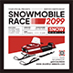 Winter Snowmobile Race Championship Flyer Set, Print Templates ...