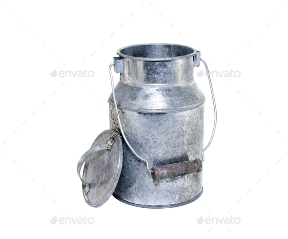 The can for milk, isolated on white background Stock Photo by Chris ...