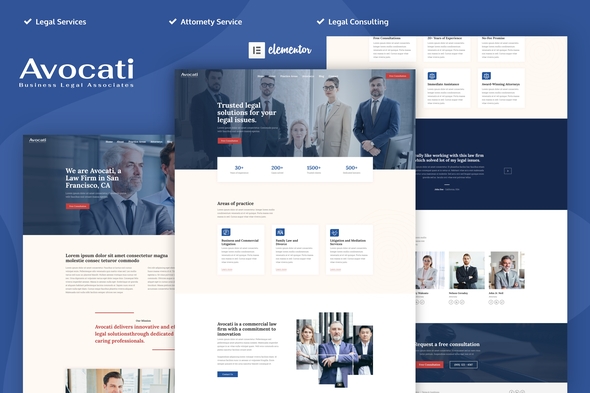 Avocati - Law Firm & Attorney Elementor Template Kit by kaththeme ...