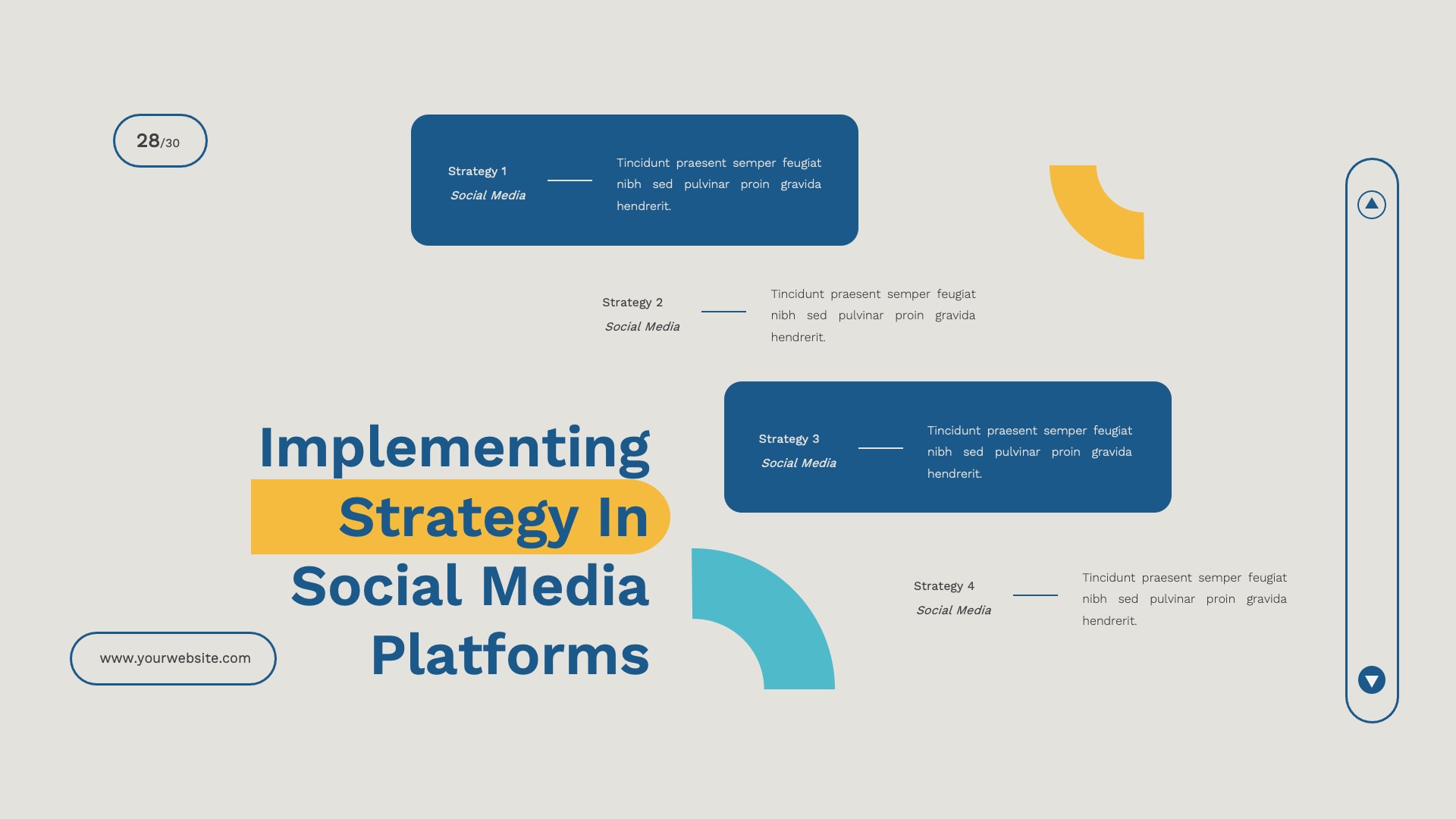 Social Media Strategy PowerPoint Template, Presentation Templates ...