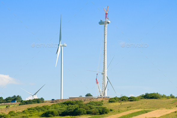 wind turbine tower construction Stock Photo by perutskyy | PhotoDune