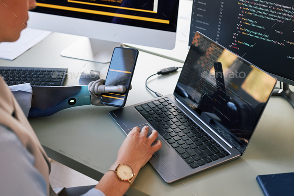 Computers with Programming COde Stock Photo by seventyfourimages ...