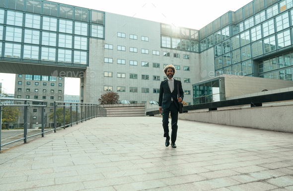 Young entrepreneur business man outside his office Stock Photo by ...