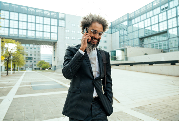 Young entrepreneur business man outside his office Stock Photo by ...