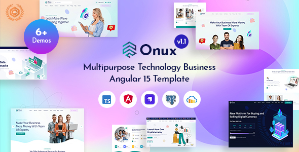 Onux - Angular 15+ Multipurpose IT Business & Tech Startup Template by EnvyTheme