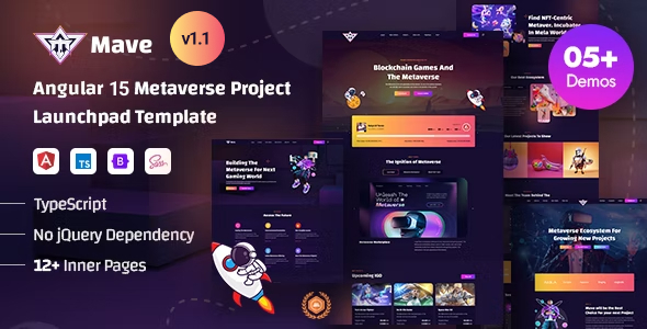 Mave - Angular 15+ Metaverse Project Launchpad Template by HiBootstrap