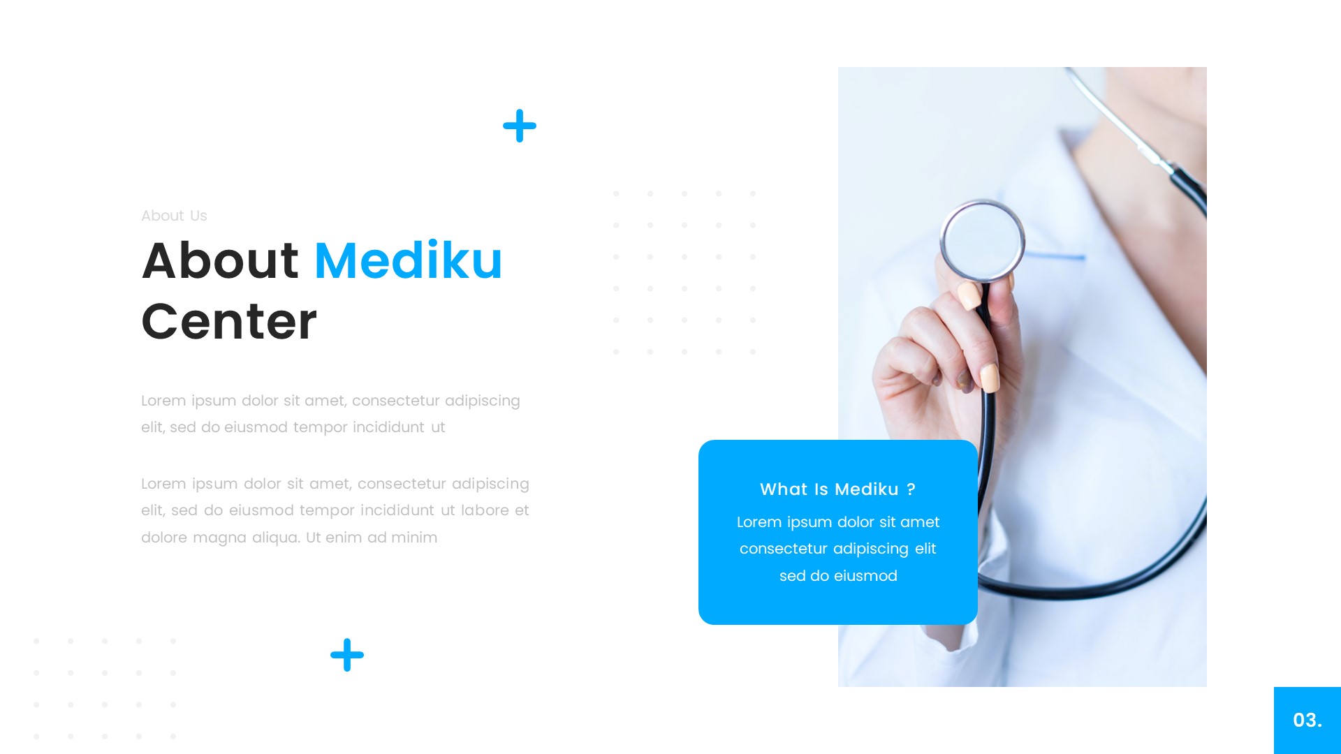 Mediku - Medical Presentation PowerPoint Template, Presentation Templates