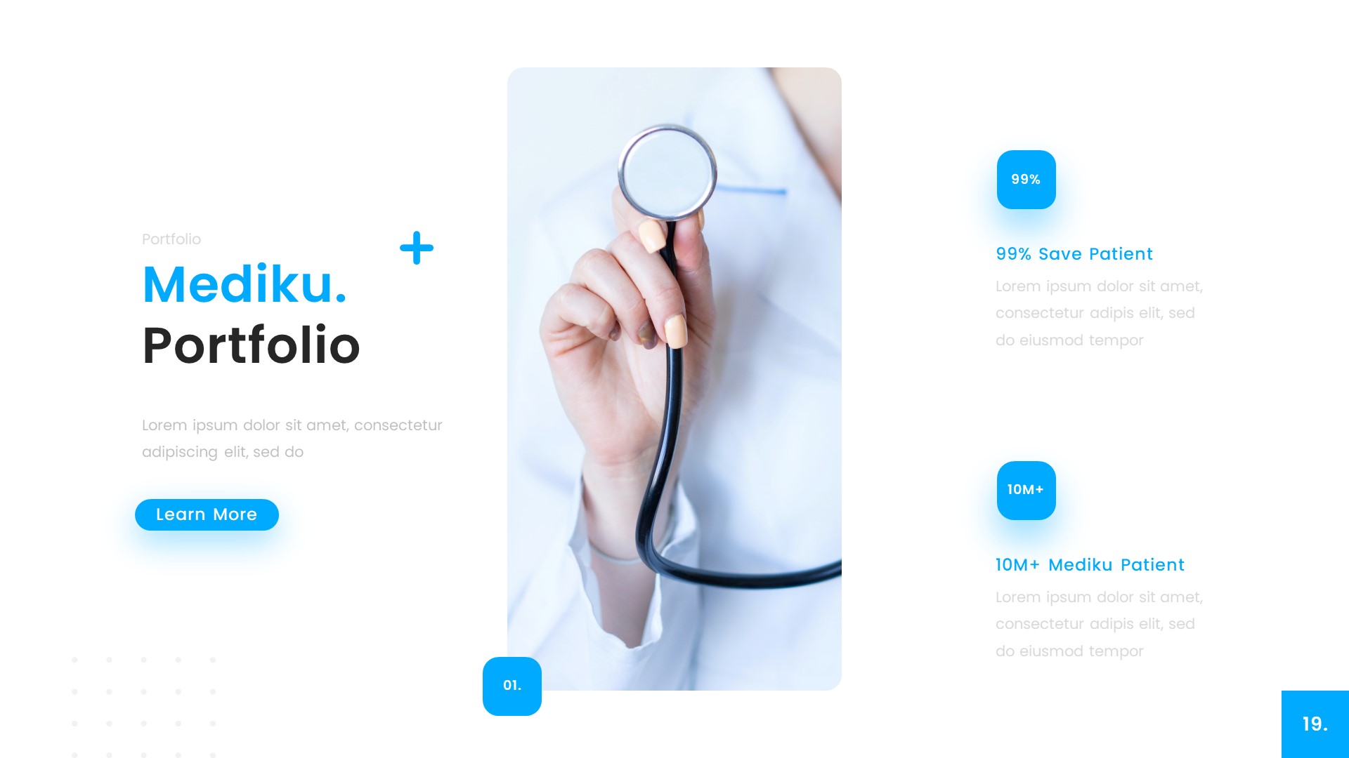 Mediku - Medical Presentation PowerPoint Template, Presentation Templates