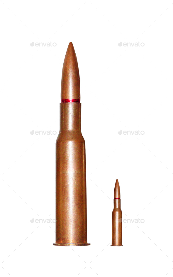 Two rifle bullets Stock Photo by ozaiachin | PhotoDune