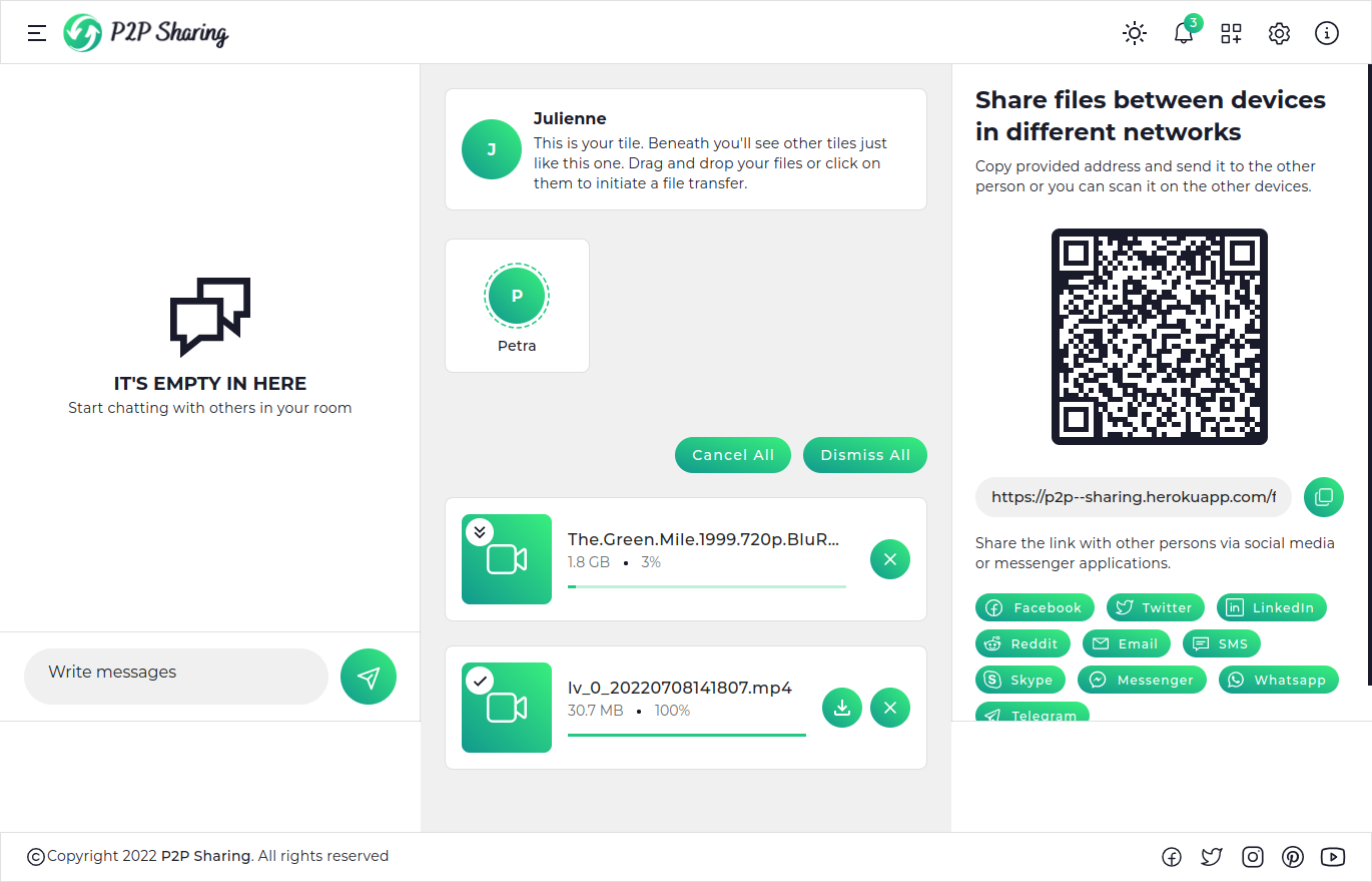 Peer to Peer File Sharing Without Uploading by 3codes | CodeCanyon