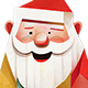 4 Santa Claus Paper Craft Style Illustrations PNG by DesignRocketNet